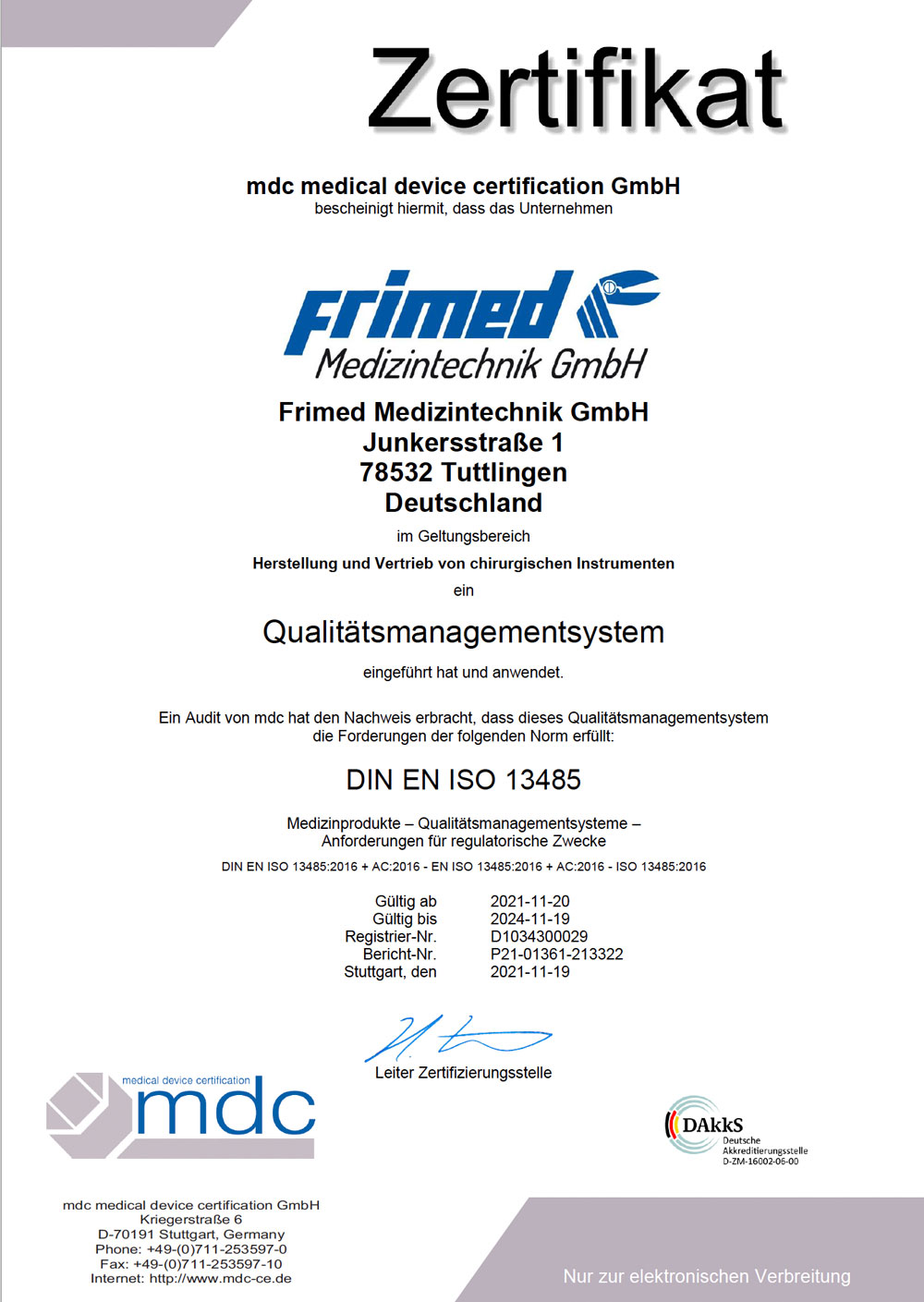 Qualität – Frimed Medizintechnik GmbH